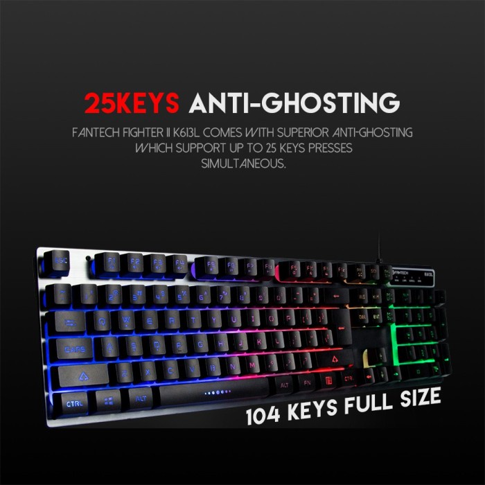 Jual Keyboard Fantech Fighter K613L - RGB Gaming Keyboard | Shopee ...