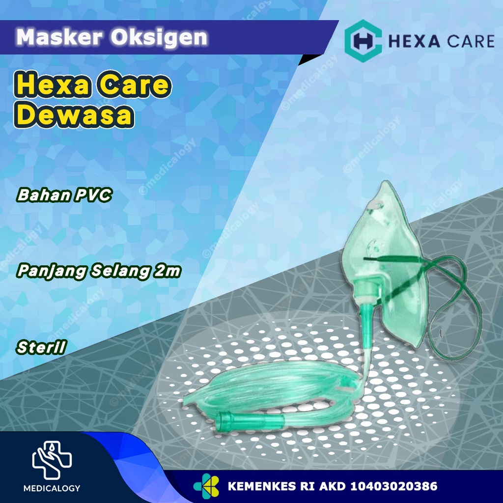 Jual Masker Oksigen Dewasa Hexacare | Shopee Indonesia