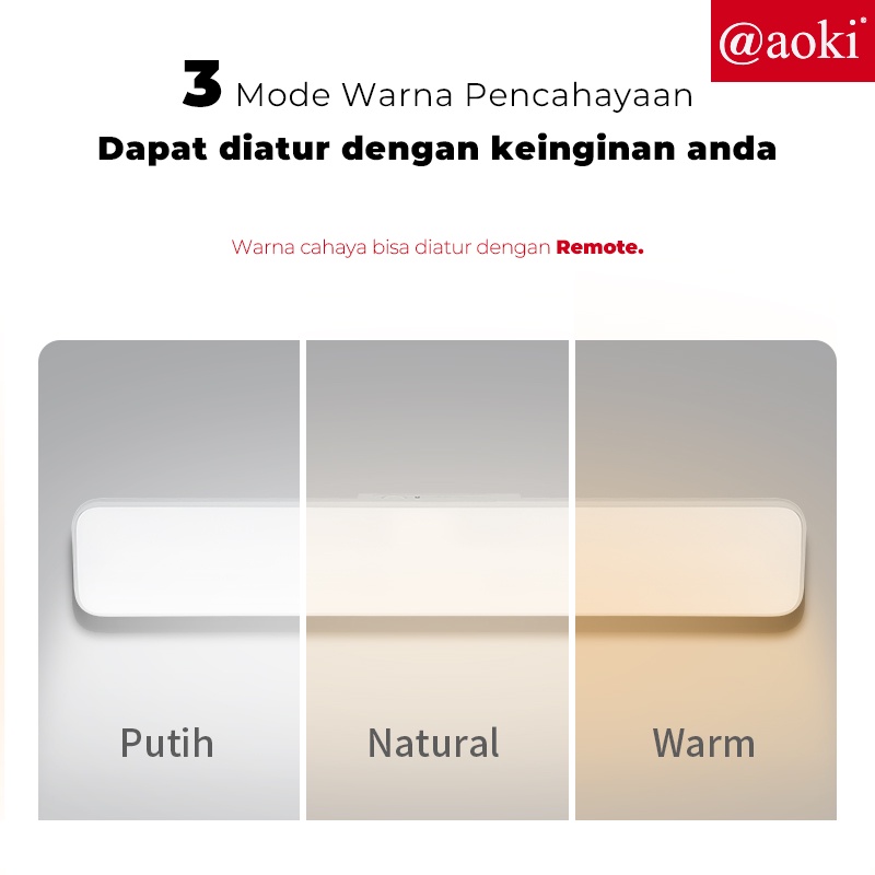 Jual AOKI Lampu LED Magnet Remote Dinding Bisa digantung Serbaguna ...
