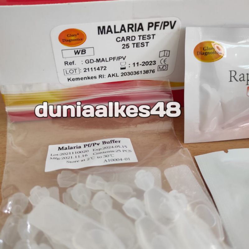 Jual Tes Malaria PF/PV Test Card 25 pcs per box Glory | Shopee Indonesia