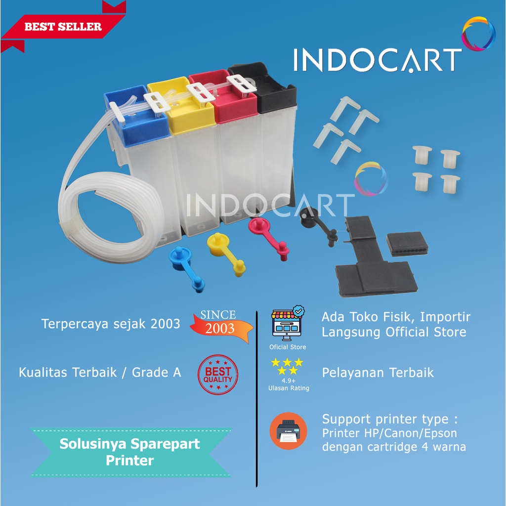 Jual Ink Tank Modif-Tabung Infus Printer Tinta HP Canon Epson 100ml 4 ...