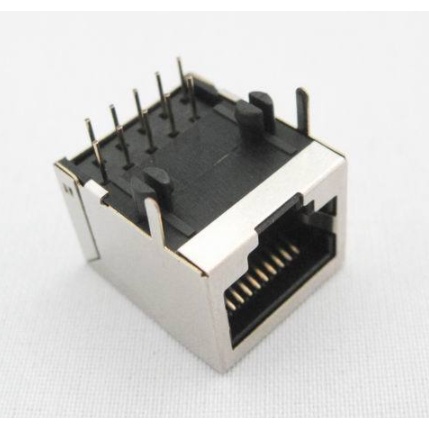 Jual Connector RJ45 Female PCB Besi 8 pin Konektor Port RJ45 Cewek PCB ...