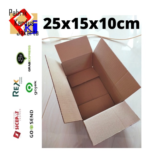 Jual Kardus packing 25x15x10cm SINGLE WALL POLOS BOX KECIL STANDAR (isi ...
