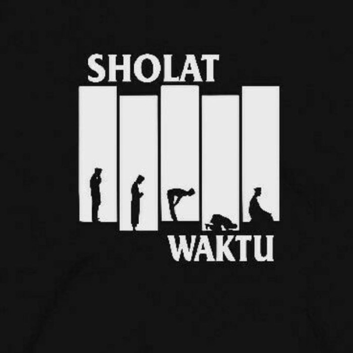 Jual sticker sholat keren Sticker Kaligrafi islami sholat lima waktu ...
