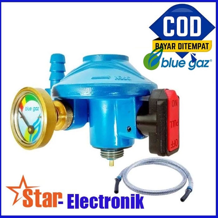 Jual Paket Blue Gaz Regulator PD - Blue gaz Indikator Gas + Selang Blue ...