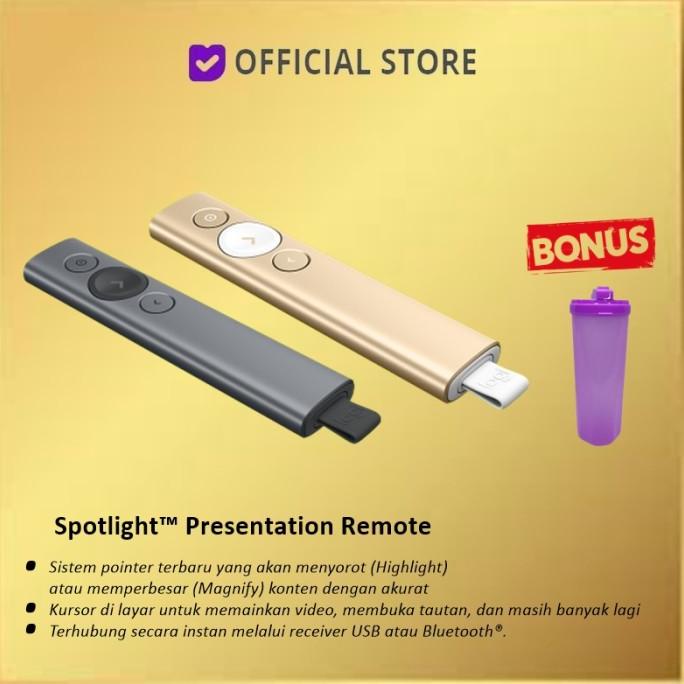 Jual Logitech Spotlight Wireless Presentation Remote - presenter logitech - slate | Shopee Indonesia