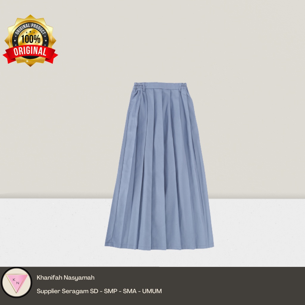 Jual Rok Rempel Abu-Abu Panjang SMA | Seragam Sekolah SMA | Rok Abu-Abu Panjang Rempel Ban ...