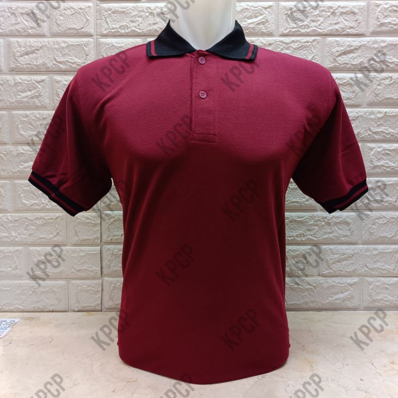 Jual Kaos poloshirt seragam kerah kombinasi | Kaos kerah pria polos ...