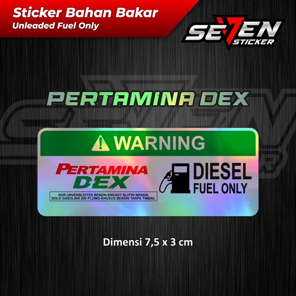 Jual Sticker Printing Hologram Unleaded Fuel Only Bahan Bakar RON ...