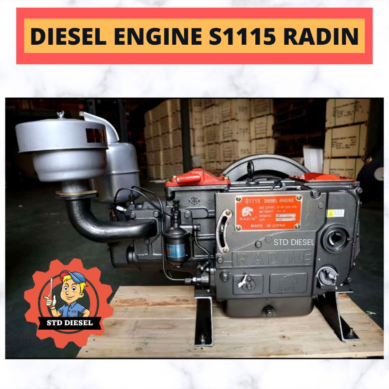 Jual DIESEL ENGINE S1115 ZS1115 MERK RADIN MESIN DIESEL DISEL 23 24 HP PK | Shopee Indonesia