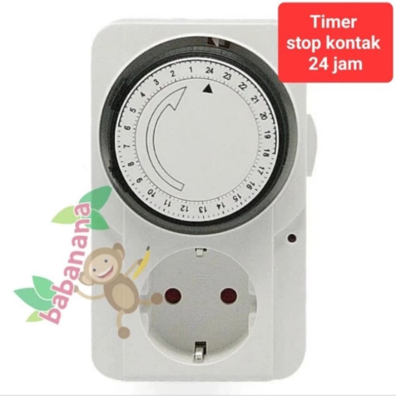 Jual stop kontak timer 24 jam colokan listrik pengatur jam otomatis ...