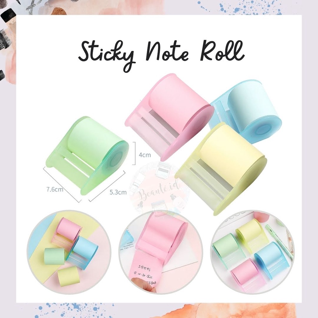 Jual Sticky Note Lucu Unik Model Roll Aesthetic Memo Pad Tempel Sticker ...