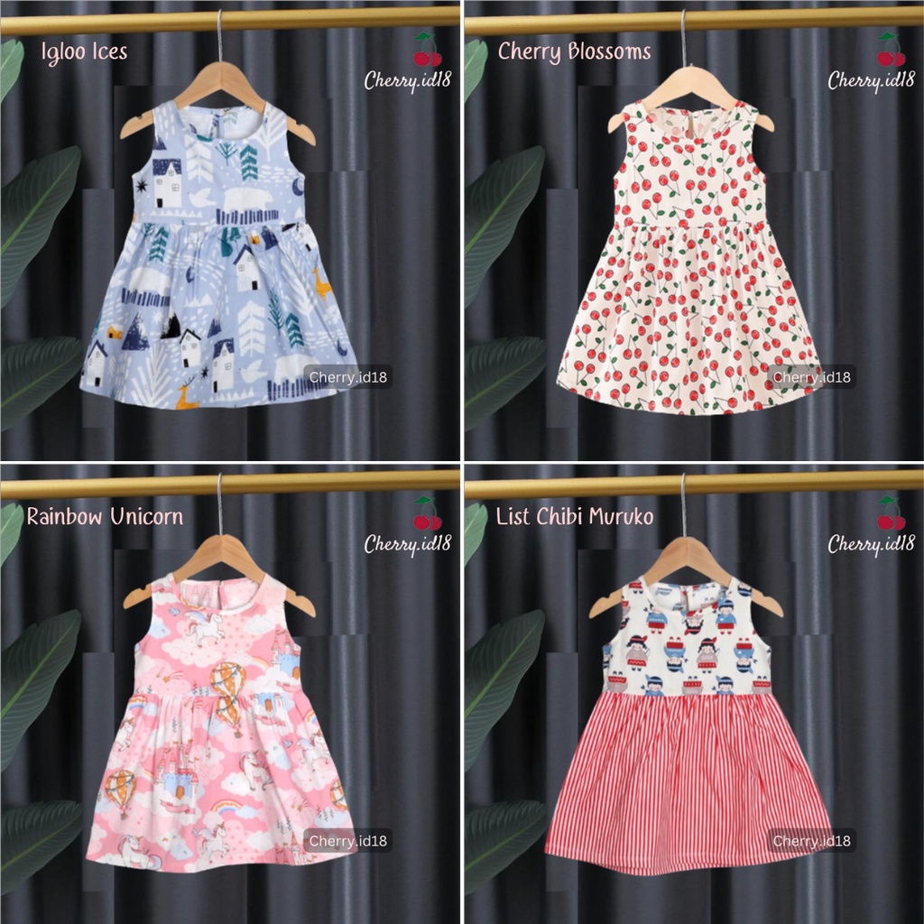 Jual Cherry COD Dress Tunik Anak Import Original / Baju Anak Perempuan ...