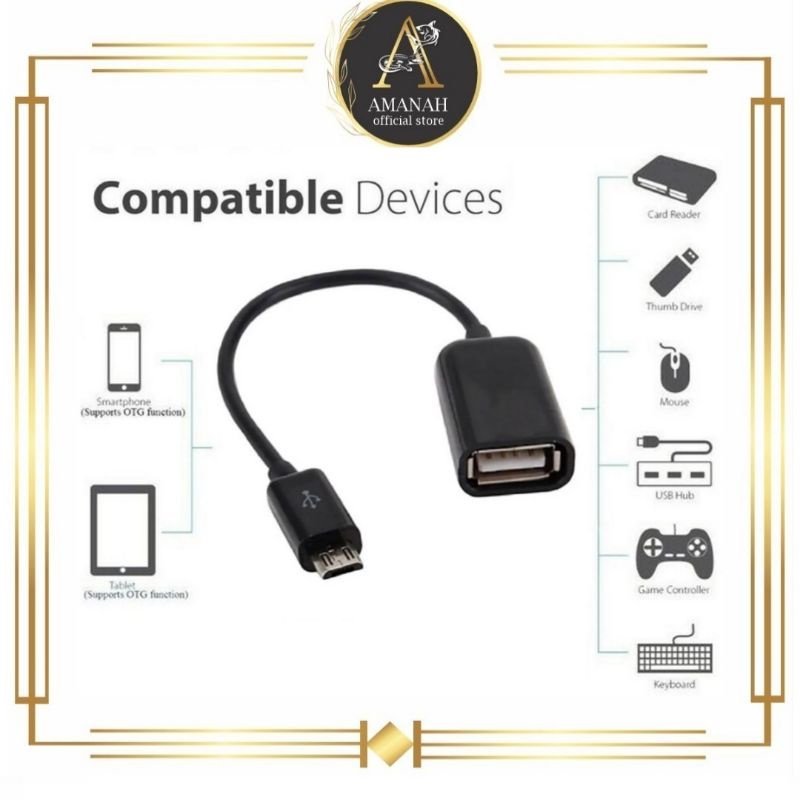 Jual OTG KABEL MICRO USB FOR ANDROID / SAMBUNGAN PORT KONEKTOR OTG ...