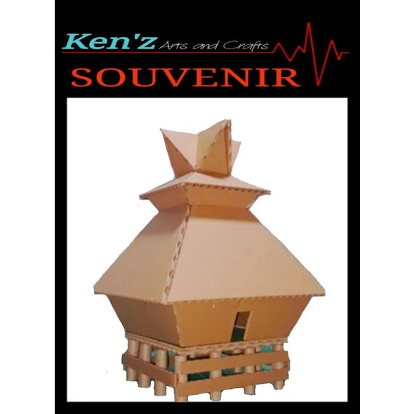 Jual Rumah Adat Karo Kardus Rumah Limas Prakarya Kardus