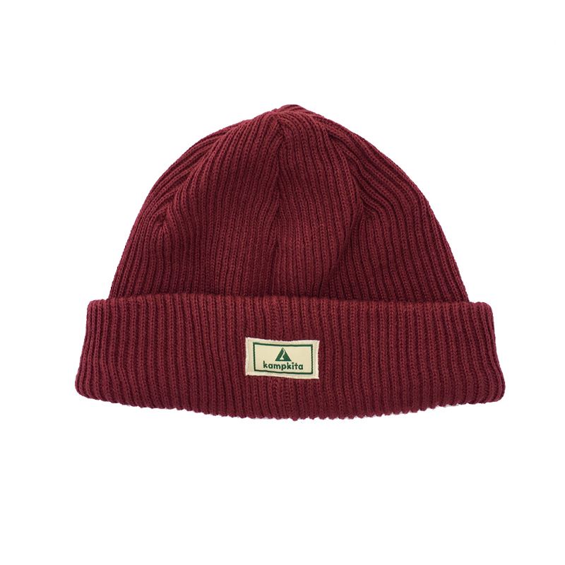 Jual Beanie Hat with Logo | Maroon | Shopee Indonesia