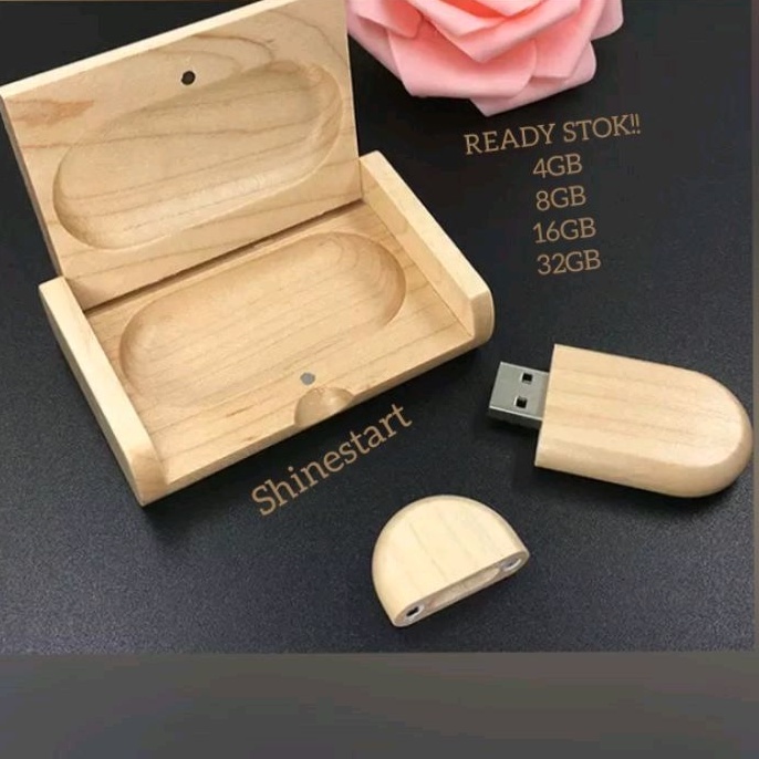 Jual Flashdisk 4GB kayu oval tutup magnet + box realkapasitas | Shopee ...