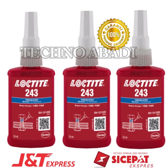 Jual LOCTITE 243 50ML LEM THREADLOCKER - LEM SERBAGUNA LOCTITE 243 50 ML | Shopee Indonesia