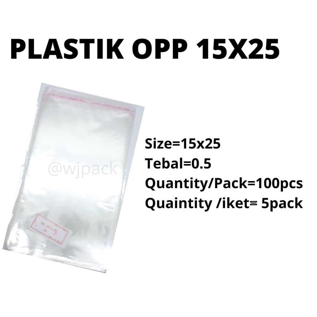 Jual PLASTIK OPP 15X25/PK | Shopee Indonesia