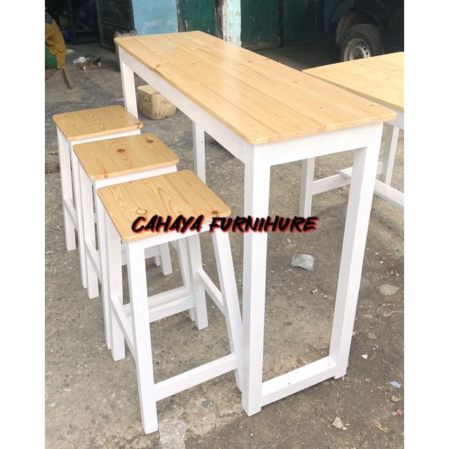 Jual JTR Meja Bar Meja Cafe Meja makan full kayu jati belanda | Shopee Indonesia