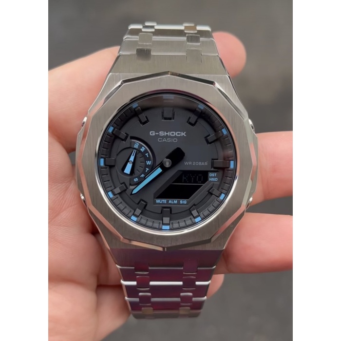 Jual G-Shock Custom GA-2100 1A2DR ORIGINAL SILVER GEN5 | Shopee Indonesia