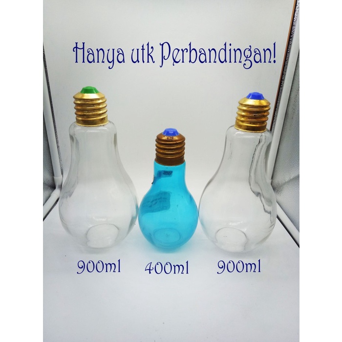 Jual Star Botol Bohlam Kaca Utk Minum Air Bentuk Lampu 900Ml Jumbo ...
