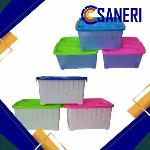 Jual CONTAINER BOX PENYIMPANAN PLASTIK 45 LTR WARNA DAN TRANSPARAN ...