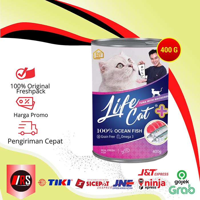 Jual Makanan Basah Kucing Life cat Plus Wet Food Kaleng 400gr | Shopee ...