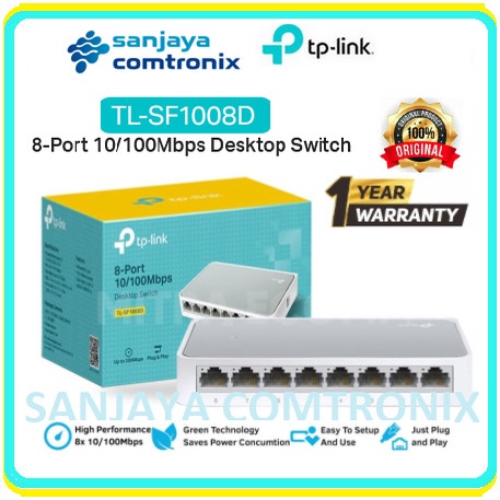 Jual Tp-Link Tl-Sf1008D 8-Port 10/100Mbps Desktop Switch | Shopee Indonesia