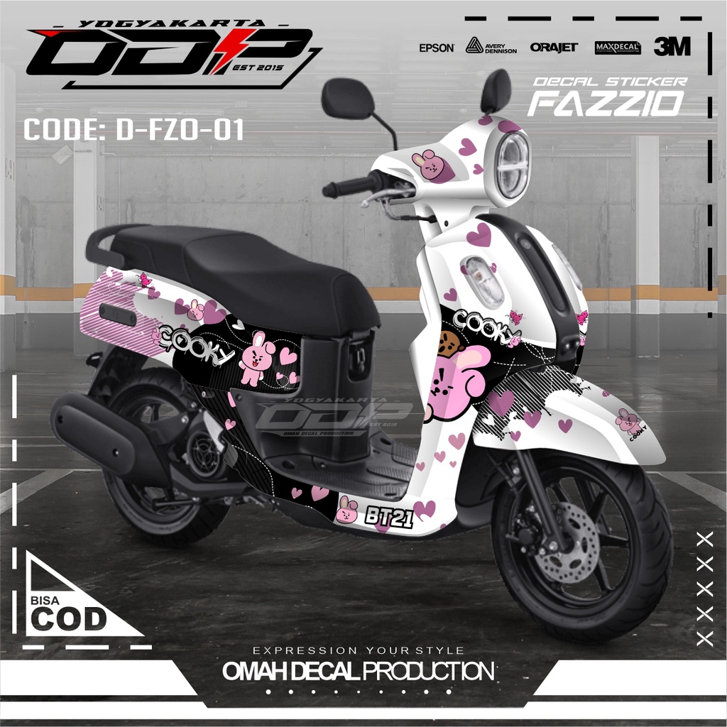 Jual DECAL STICKER YAMAHA FAZIO FULL BODY DECAL MOTOR MOTIF BONEKA LUCU ...