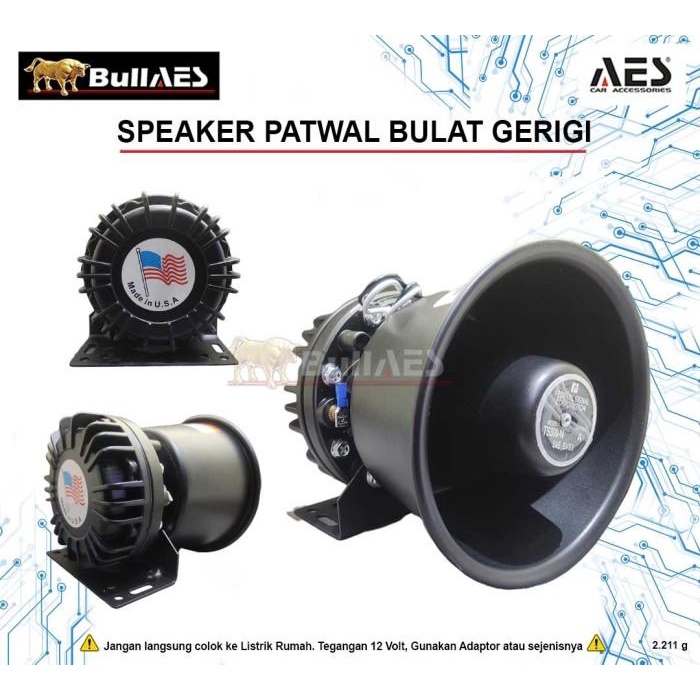Jual Sparepart Speaker Sirine Patwal Bulat Grigi Magnet High Quality ...