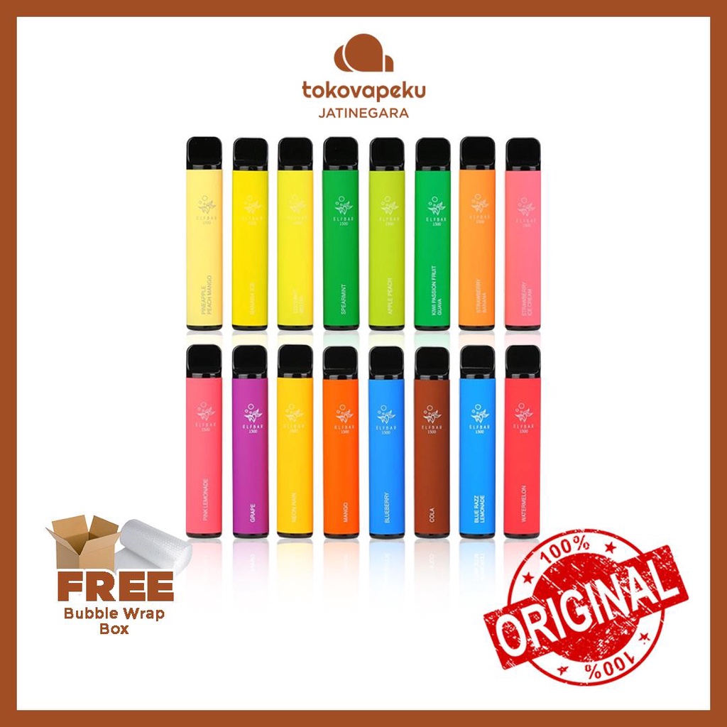 Jual ELFBAR 1500 ELF BAR DISPOSABLE PODS ORI by ELFBAR.ID | Shopee ...
