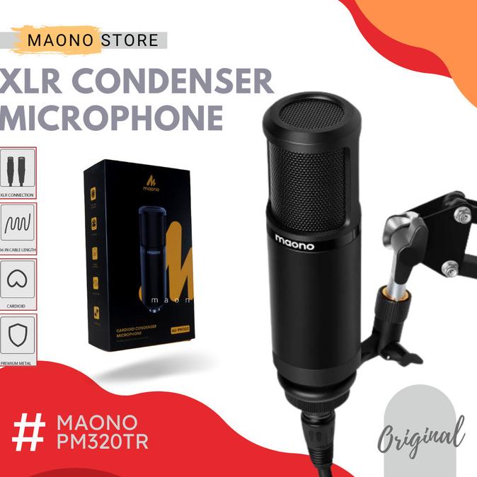 Jual MAONO AU-PM320 MIC XLR CONDENSER MIC RECORDING ZOOM PODCAST ASMR | Shopee Indonesia