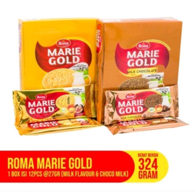 Jual Roma marie gold 1 box isi 12 sachet @ 27 gram | Shopee Indonesia