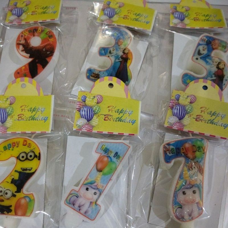 Jual LILIN ANGKA ULANG TAHUN KARAKTER PART2 | Shopee Indonesia