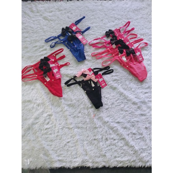 Jual G-string tali pita lucu merek Lylyly bahan tile pakaian dalam ...