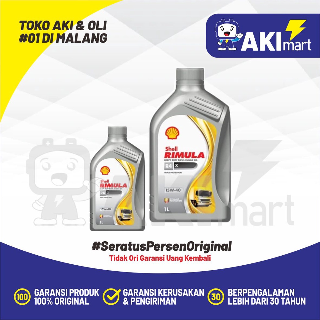 Jual Shell Rimula R4 plus 15W40 CI4 1 Liter Oli Mesin Diesel | Shopee ...