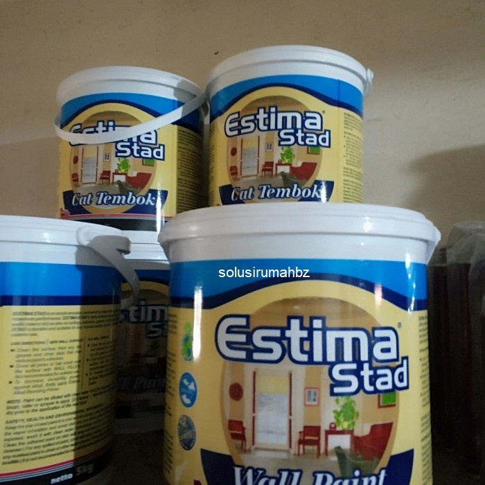 Jual cat tembok estima chad 5kg 5 kg grup sanlex rajawali hiyoto baru ...