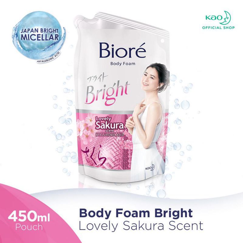 Jual Sabun Cair Biore Refill Bright Sakura 450ml | Shopee Indonesia