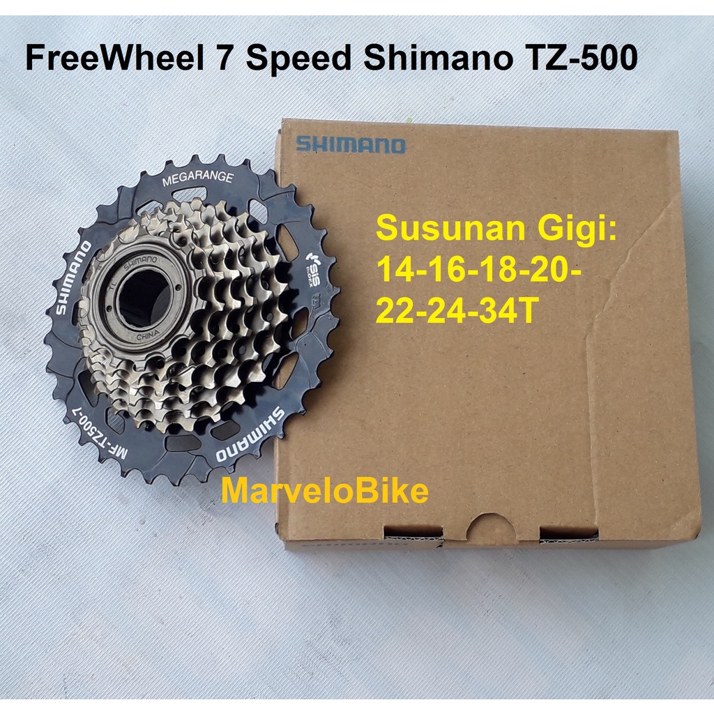 Jual Sproket FreeWheel 7 Speed Shimano MegaRange Drat Ulir | Shopee ...