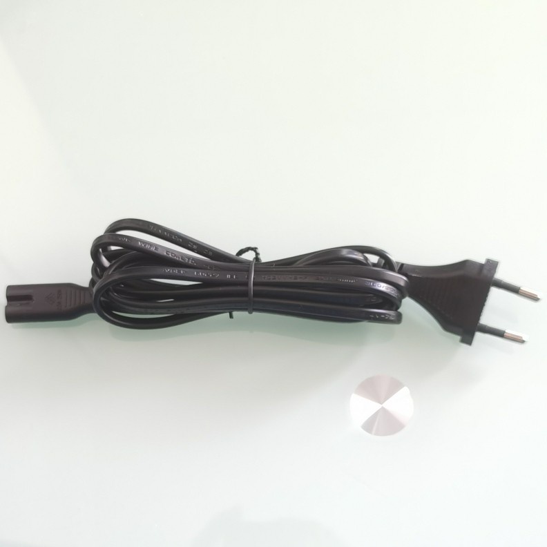 Jual Kabel Power Angka 8 Tembaga asli panjang 1.9m 2x0.5mm Standard IEC ...