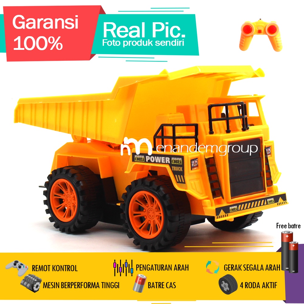 Jual Mainan Mobil Remot Kontrol RC Dump Truk Tambang Batre Cas 4WD ...