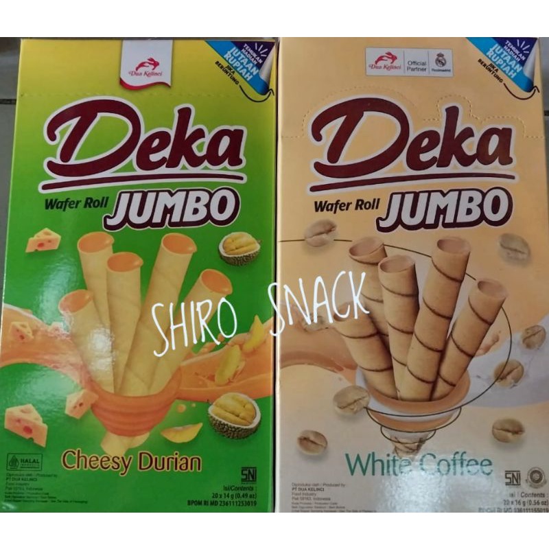 Jual DEKA wafer roll JUMBO box kemasan sachet isi 20 pcs. Ada 2 varian ...