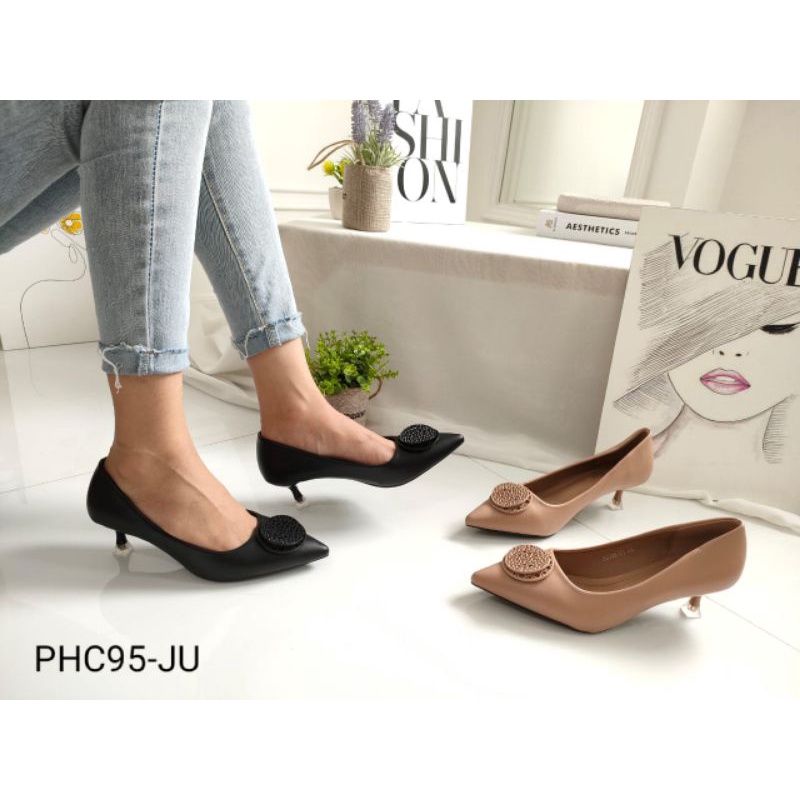 Jual Simoncelli Sepatu Heels 5 Cm Wanita Mutiara Import Sepatu Kerja ...