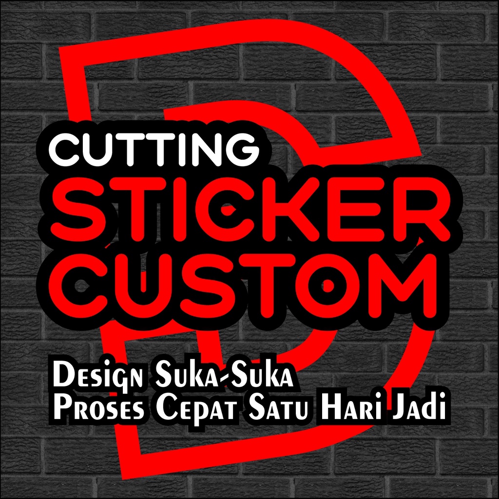Jual CUTTING STICKER CUSTOME DESIGN SUKA-SUKA TULISAN/LOGO UNTUK MOTOR ...