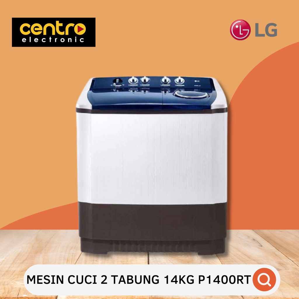 Jual LG MESIN CUCI 2 TABUNG TWIN TUB 14KG P1400RT P 1400 RT | Shopee ...