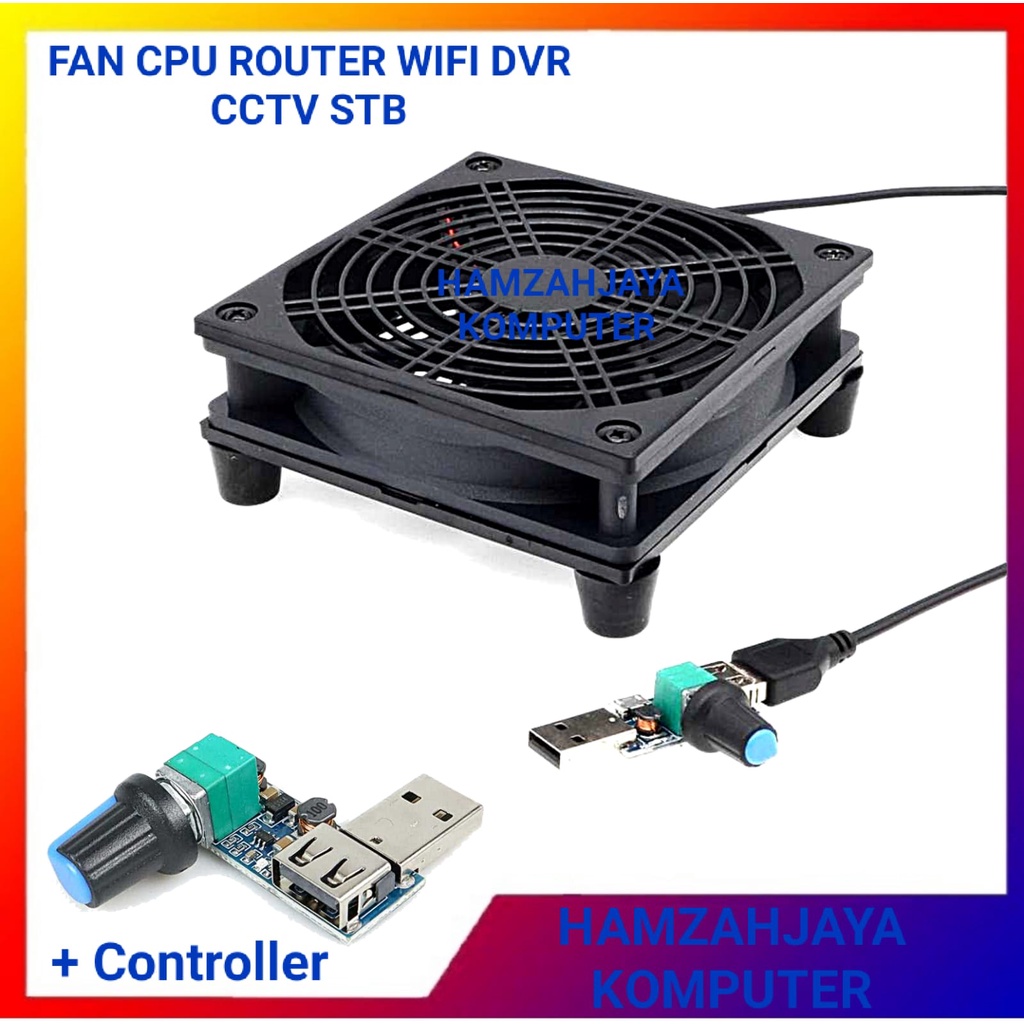 Jual Fan Cooling KIPAS Wifi Router TV Box STB dvr cctv COOLER 12CM 5V ...