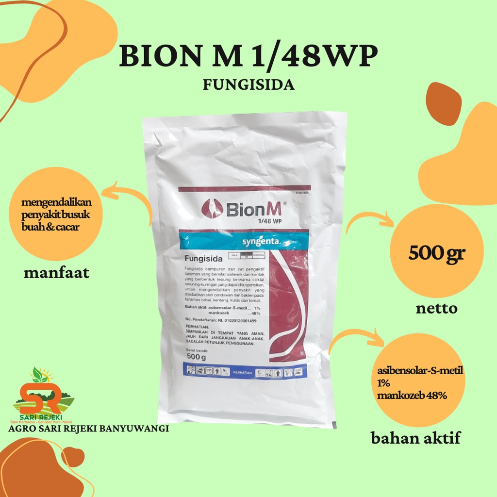 Jual BION M 1/48WP 500GR FUNGISIDA | Shopee Indonesia
