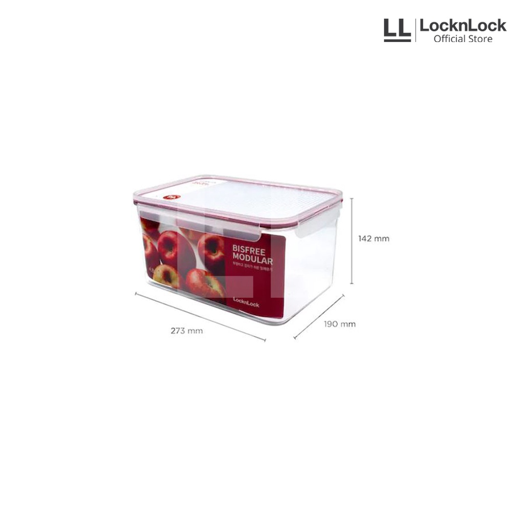 Jual LocknLock Bisfree Modular Red Rectangular Series | Shopee Indonesia