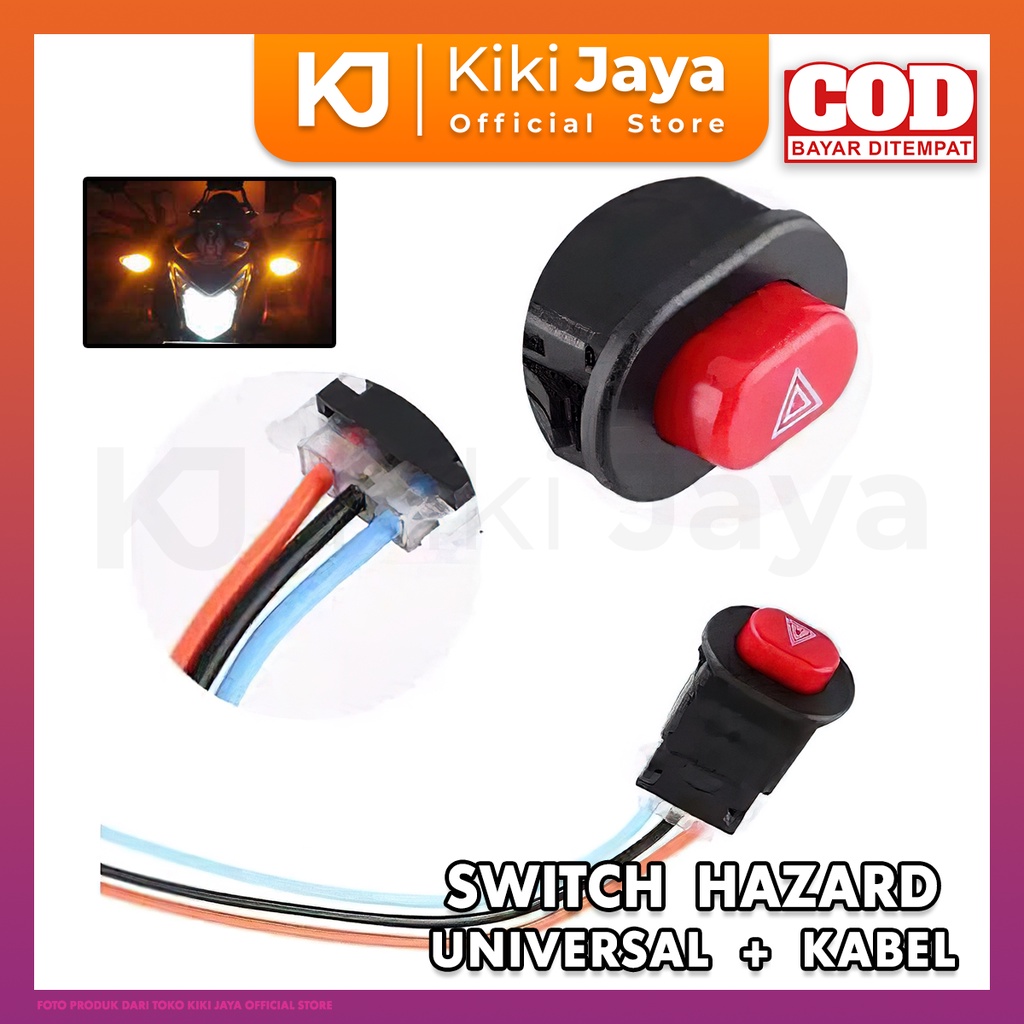 Jual [KIKI] Switch Lampu HAZARD Untuk Motor UNIVERSAL - Tombol Saklar ...